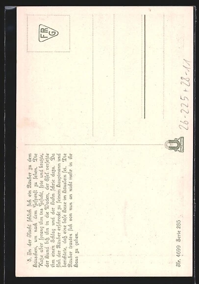 KÜNSTLER-AK OSKAR HERRFURTH: Die Bremer Stadtmusikanten, Räuber am Lagerfeuer EUR 6,00 - PicClick DE