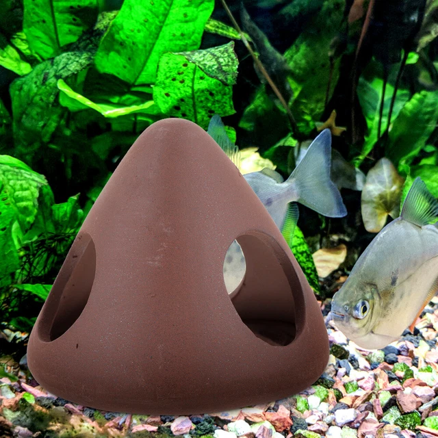 FISH AND SHRIMP Hideout House Tank Floating Betta Log Shelter Aquarium ...