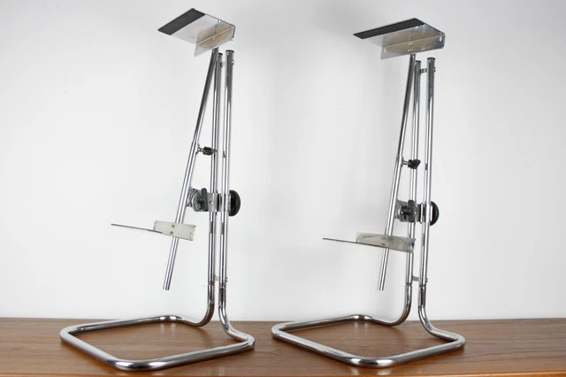 VINTAGE MAJA BOXENSTÄNDER speaker stands Lautsprecherhalter Chrom ...