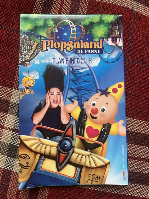 PLOPSALAND DE PANNE THEME PARK MAP 2018 roller coaster amusement £2.49 ...