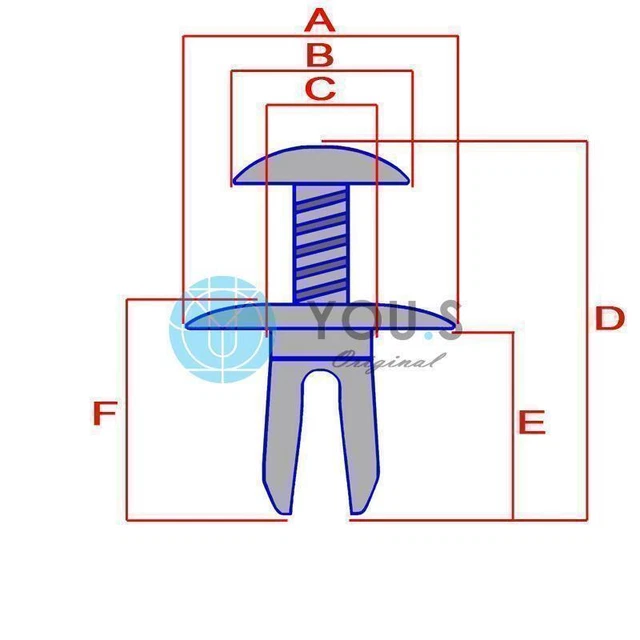 10 X YOU.S Original Interior Trim Expansion Rivets For VW T5 Vento ...