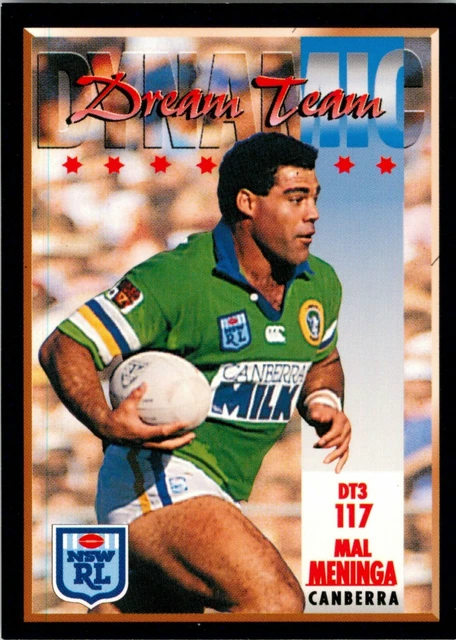 1994 CANBERRA RAIDERS NRL Premiers Card MAL MENINGA Dream Team EUR 5,89 ...