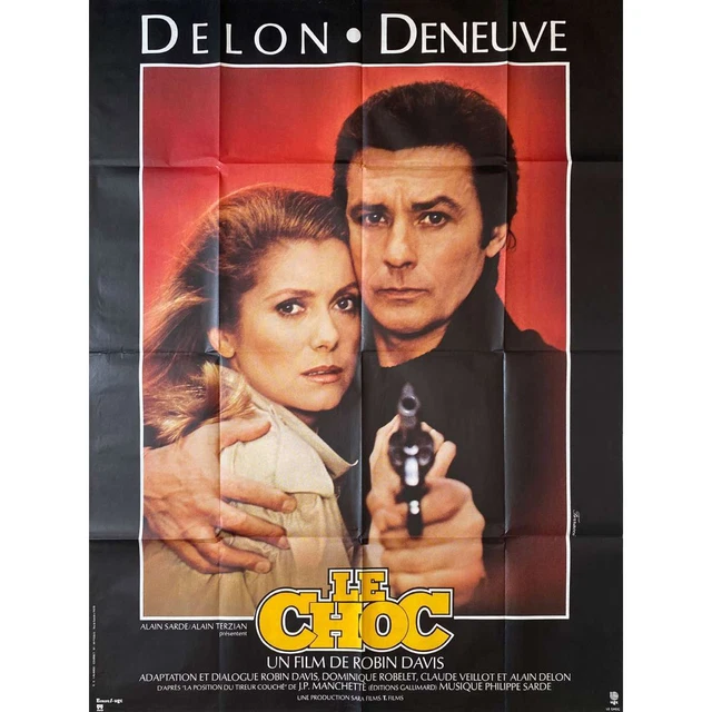 LE CHOC AFFICHE de film - 120x160 cm. - 1982 - Alain Delon, Catherine ...