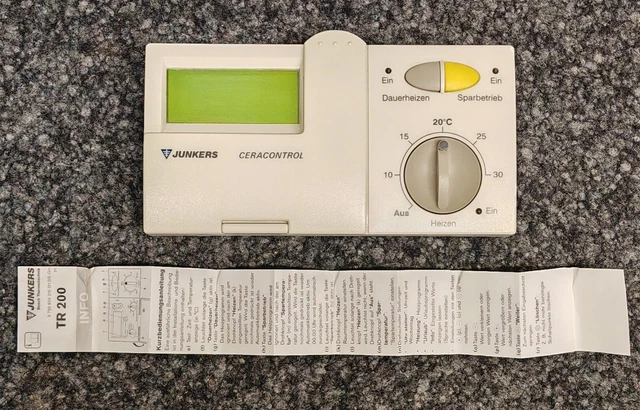 JUNKERS TR 200 TR200 Ceracontrol Raumtemperaturregler Raumthermostat **TOP EUR 50,00 - PicClick DE