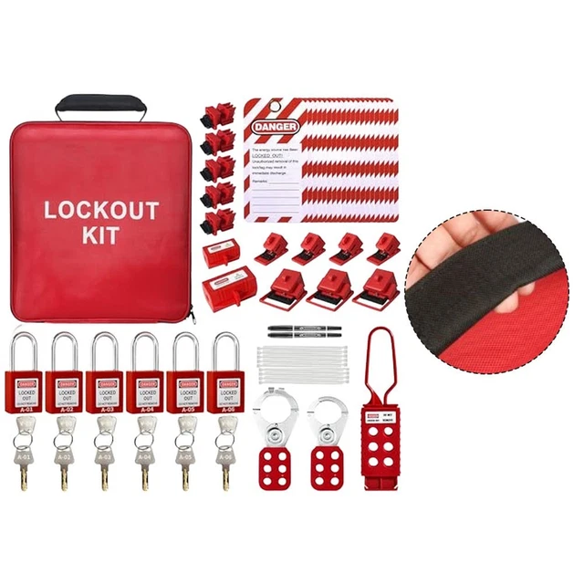 LOCKOUT TAGOUT KIT Bright Visibility Colors OSHA Compliant Do Not ...