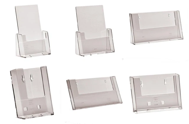 LEAFLET HOLDER A4, A5, A6, 1/3rd A4 DL COUNTER STAND WITH OR WITHOUT ...
