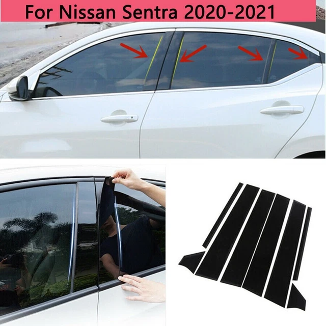 PILLAR POSTS FOR Nissan Sentra 2020 2021 Black Glossy Finish Cover ...