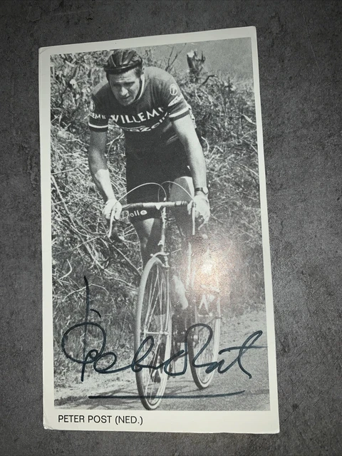 CARTE POSTALE SOUPLE Cyclisme Peter Post Dédicacée Équipe Willem EUR 3 ...
