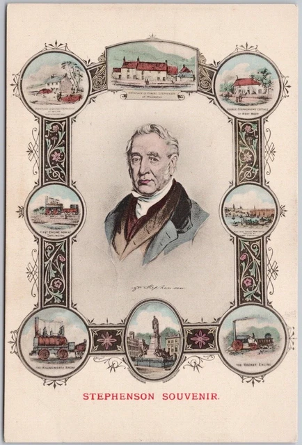 GEORGE STEPHENSON SOUVENIR Steam Locomotive Inventor Engineer Train ...