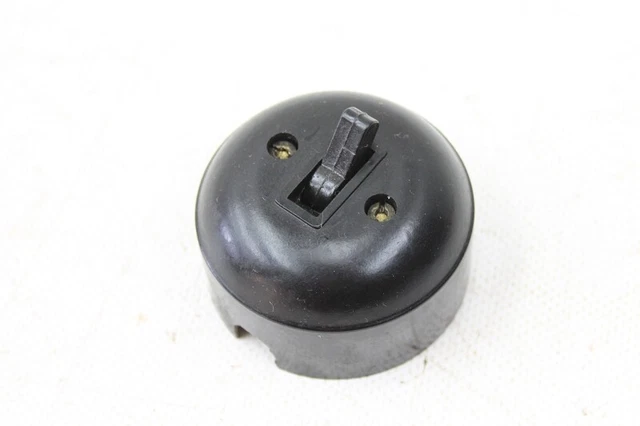OLD TOGGLE SWITCH Bakelite Round Exposed Light Switch on Off $28.11 ...