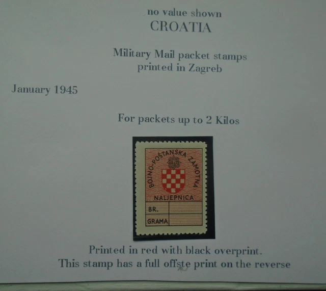 WW2 CROATIA MILITARY mail packet stamp Jan 1945 £9.99 - PicClick UK