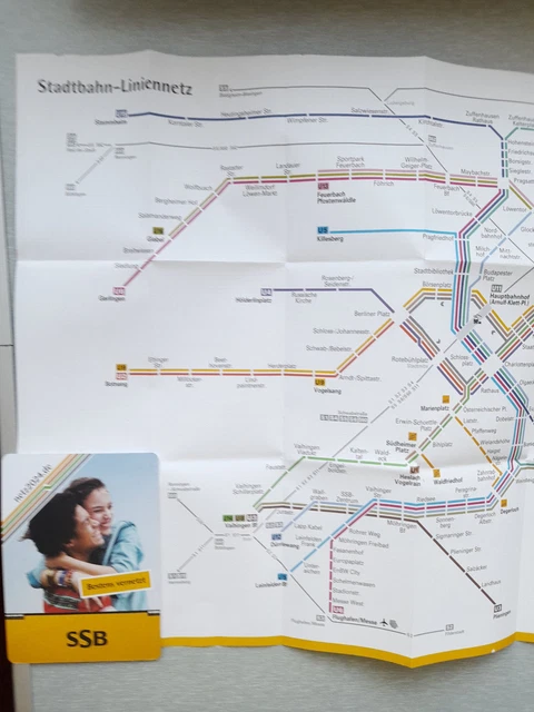 STUTTGART (SSB) BUS/TRAM/S-BAHN route map, 2024 £1.00 - PicClick UK