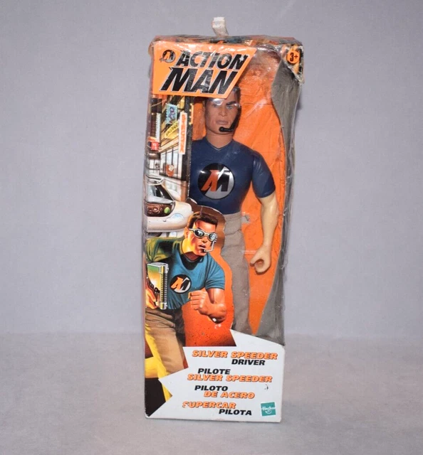 VINTAGE ACTION MAN Silver Speeder Driver Figure with Box 1998 ...