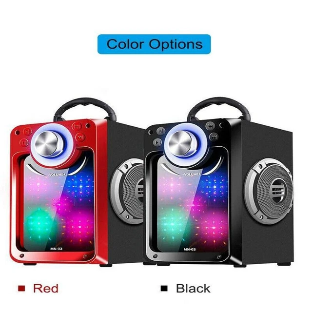 WIRELESS BLUETOOTH SPEAKER! Multi Bass Portable Speakers LED Bluetooth ...