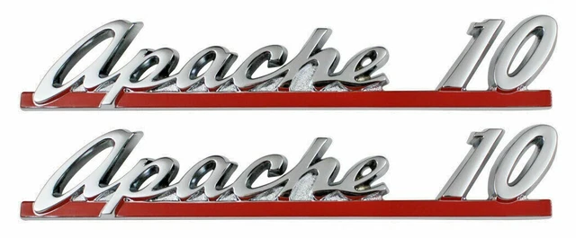 1961 CHEVROLET APACHE 10 Chevy Pickup Truck Hood Side Emblem *Brand New ...