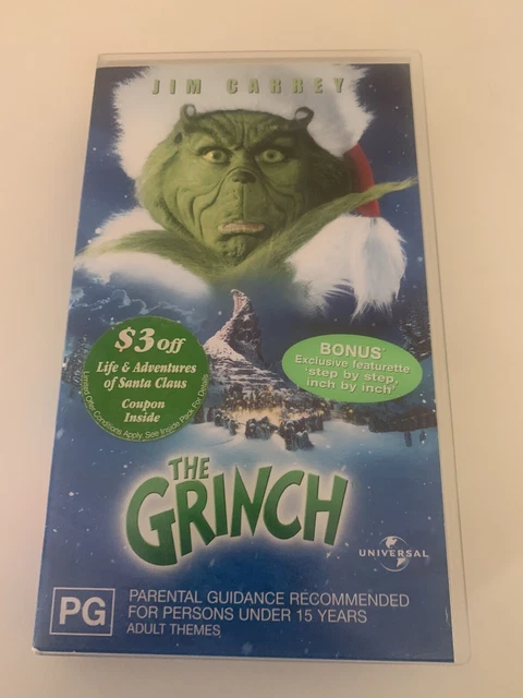 THE GRINCH, JIM Carrey, VHS Tape, Vintage Video, Movie, PG 2000 $14.00 ...