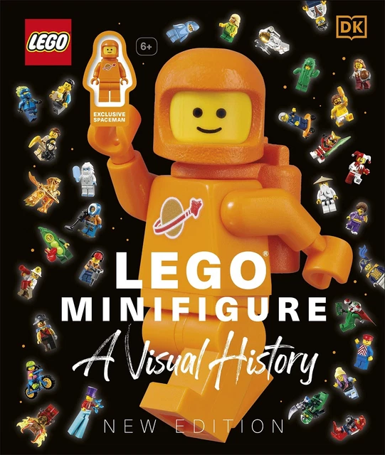 LEGO: MINIFIGURE A Visual History book with Orange Spaceman Minifigure ...