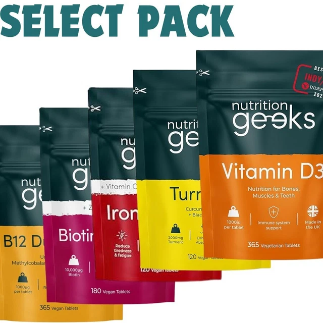 NUTRITION GEEKS VITAMIN D3 +K2 Optimum Strength Supplement - 365 And ...