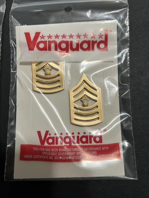 USMC MASTER GUNNERY Sergeant Gold Rank Insignia Chevron (2) Marines $12 ...