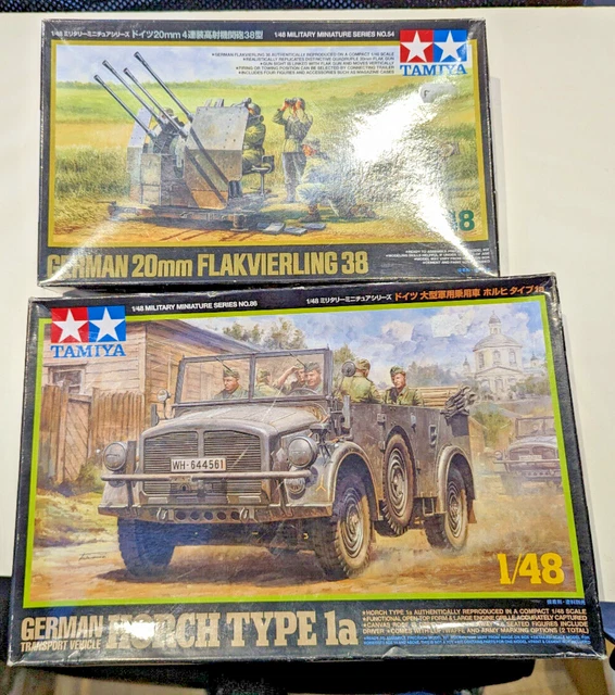 TAMIYA 1/48 Horch Type 1a - German Transport Vehicle AND Flak Combo EUR 21,44 - PicClick DE