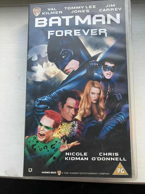 BATMAN FOREVER VHS Pal Retro Super Hero Jim Carey Val Kilmer Nicole ...
