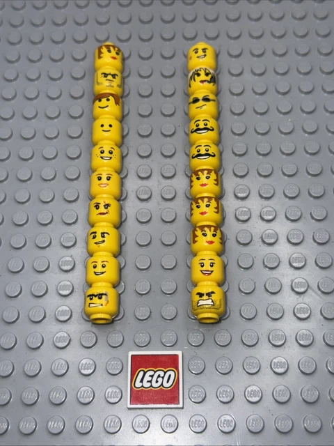 LEGO® FIGUREN KÖPFE Gesicht Kopf Figur Ritter Eisenbahn Space Star Wars ...