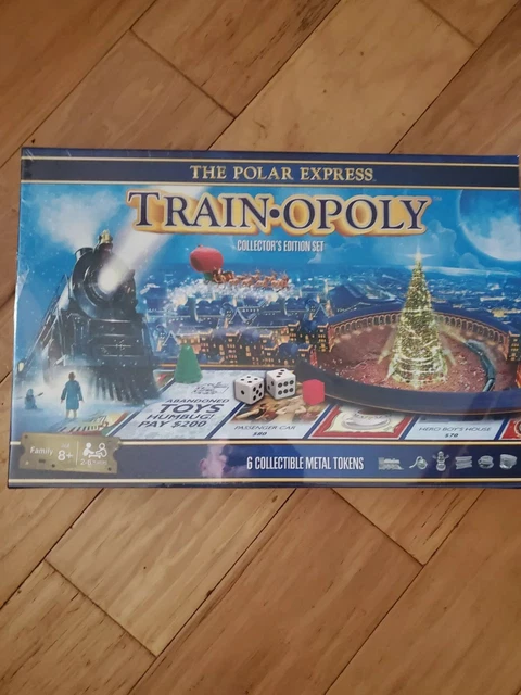 MONOPOLY MASTERPIECES THE Polar Express Train-Opoly Board Game *NEW ...