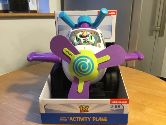 DISNEY PIXAR TOY Story Buzz Lightyear Activity Plane ride on or push ...