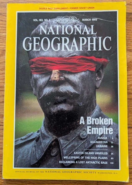 NATIONAL GEOGRAPHIC MARCH 1993 - Russia A Broken Empire - Easter Island ...