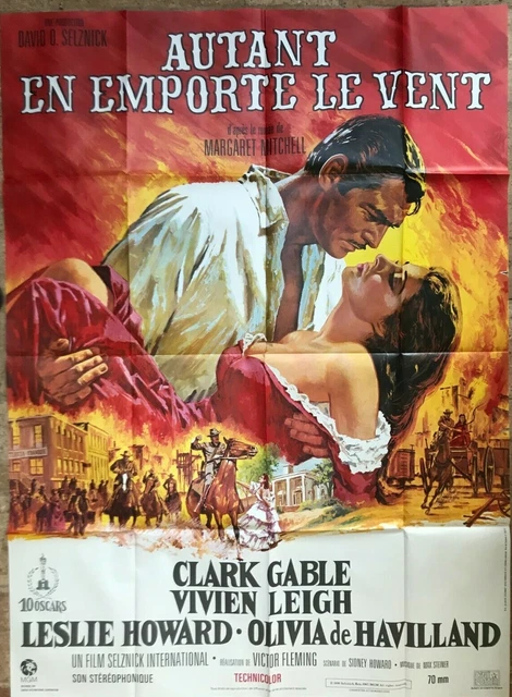 AFFICHE CINÉMA AUTANT ON EMPORTE LE VENT format 120 x 160 EUR 36,00 - PicClick FR