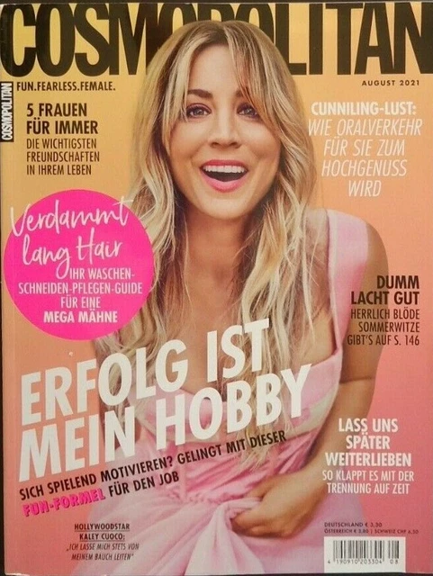 COSMOPOLITAN AUGUST 2021, Kaley Cuoco. Fun, sans Peur, Femelle EUR 11 ...