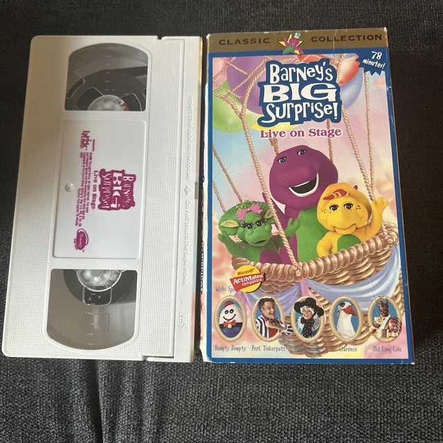 BARNEY'S BIG SURPRISE: Live On Stage VHS Tape 1998 Musical Kids Sing ...