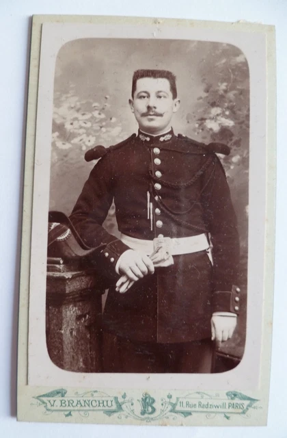 PHOTO 1900 CDV Garde Républicaine Paris Gendarme Bicorne par BRANCHU ...