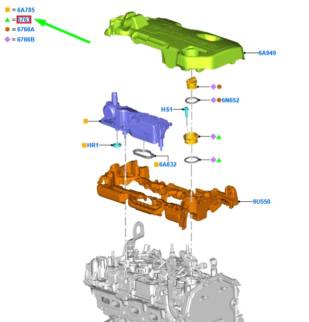 FORD RANGER T6 MK1 Oil Inlet Pipe 2267343 GK2Q-6765-AC NEW GENUINE £20. ...