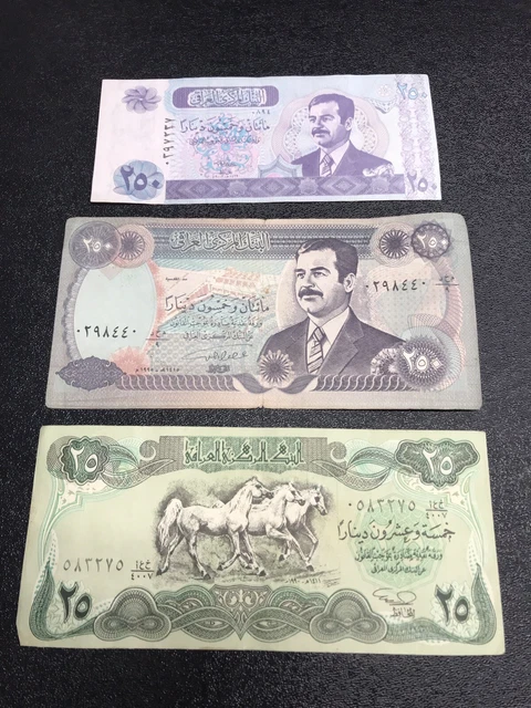 IRAQ CURRENCY SADDAM Hussein Pre Operation Iraqi Freedom $8.00 - PicClick