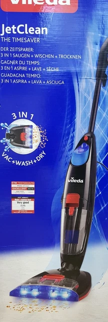 VILEDA JETCLEAN 3IN1 floor cleaner suction wiping and drying for hard ...
