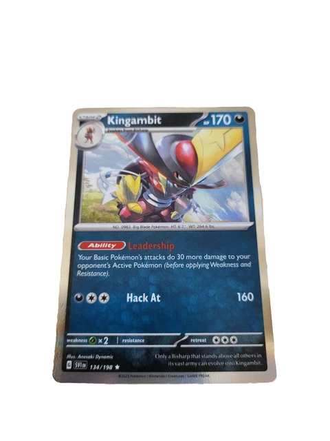 HOLO KINGAMBIT 134/198 Rare Scarlet & Violet Base Set Pokemon TCG ...