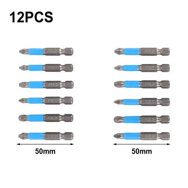 HEAVY DUTY ALLOY Steel Screwdriver Bit Set 12pcs PH1 PH2 PH3 PZ1 PZ2 PZ3 $24.10 - PicClick AU