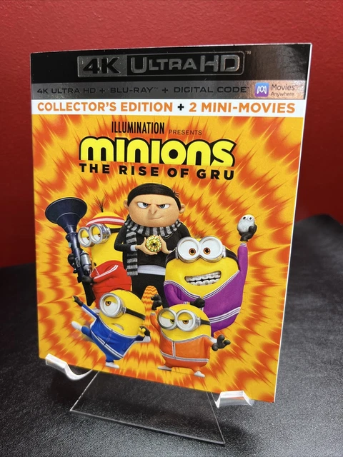 MINIONS: THE RISE of Gru (4K UHD+Blu-ray+Digital+***MINT***Slipcover ...