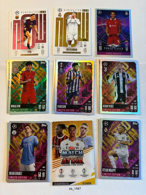 TOPPS - UEFA CL Match Attax 2024/2025 (24/25)- Limited / Exclusive Edition Cards £4.51 - PicClick UK