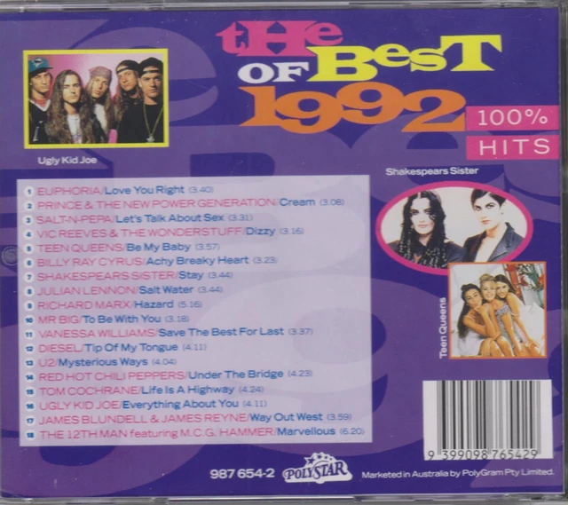 THE BEST OF 1992 - 100% Hits - Various Artists CD $5.95 - PicClick AU