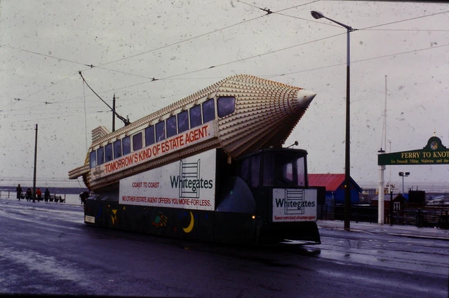 35MM ORIGINAL COLOUR Tram Slide Blackpool Illuminated Rocket 732 £2.99 ...