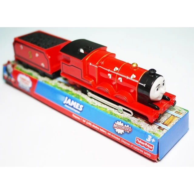 TRACKMASTER THOMAS MOTORIZED Engine Toy Train - James Bee Mark W/ 1 ...