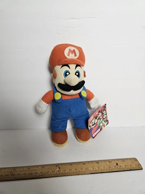 2004 NINTENDO SUPER Mario Bros Mario Plush Kellytoy 12 Inch Blue Eyes ...