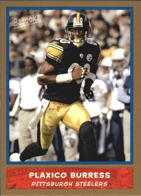 2004 BAZOOKA GOLD Pittsburgh Steelers carte de football #28 Plaxico ...