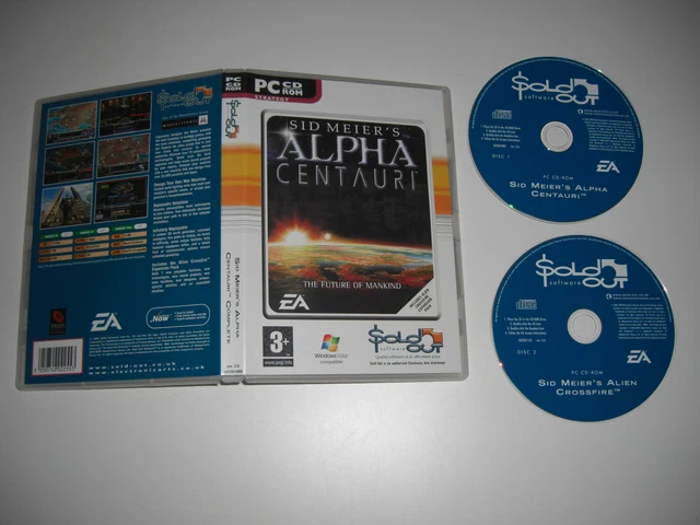 ALPHA CENTAURI COMPLETE Pc Cd SO inc. Base Game + ALIEN CROSSFIRE Add-On Pack EUR 11,93 ...