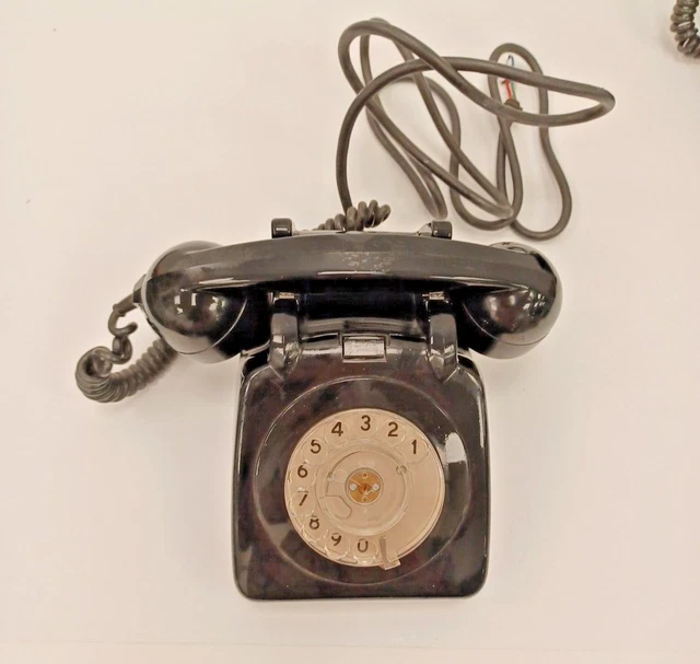 2 RETRO 1960’S GPO Rotary Dial Telephone Black Vintage £30.00 - PicClick UK