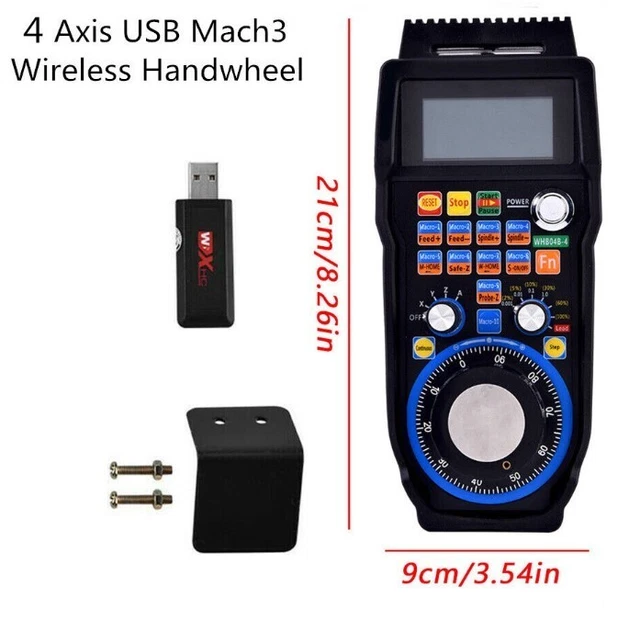 CNC MACH3 WIRELESS Electronic Handwheel 4 Axis USB Manual Controller ...
