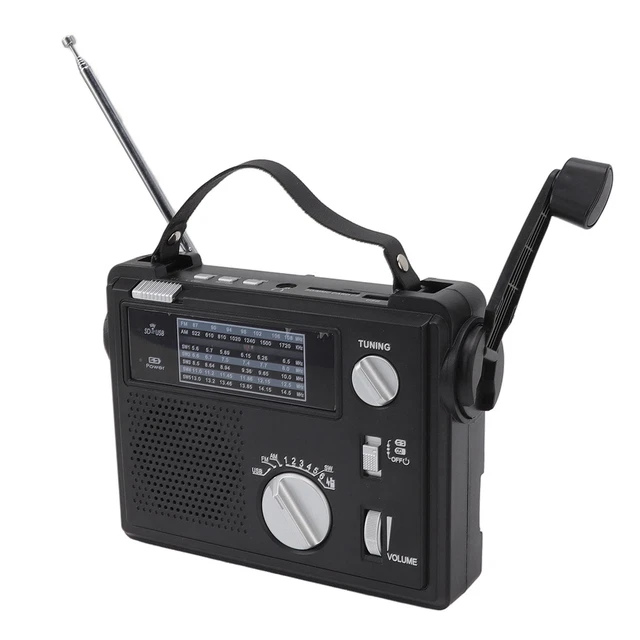 HAND CRANK RADIO Am Fm Sw Multi Band Led Emergency Radio With Mp3 ...