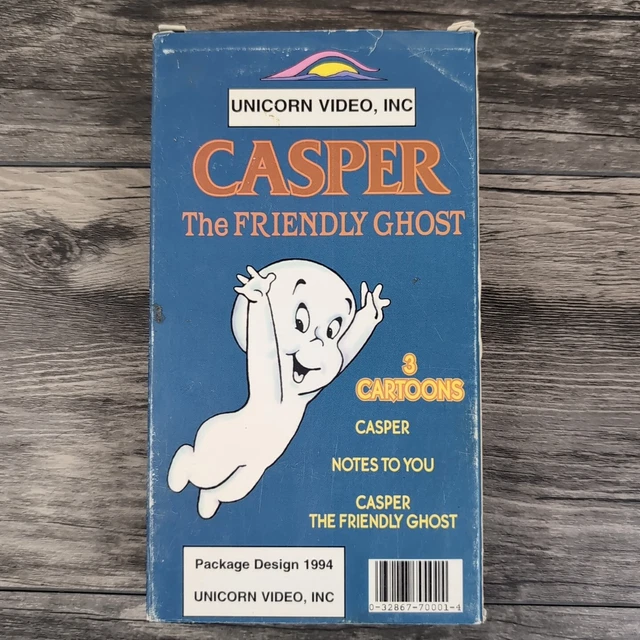 CASPER THE FRIENDLY Ghost VHS 1994 3 Cartoons Unicorn Video Cassette £7.15 - PicClick UK